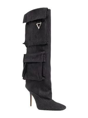 Attico The Sienna Heeled Knee-high Boots - Black