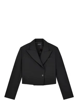 Emporio Armani Cropped Tailored Blazer - Black