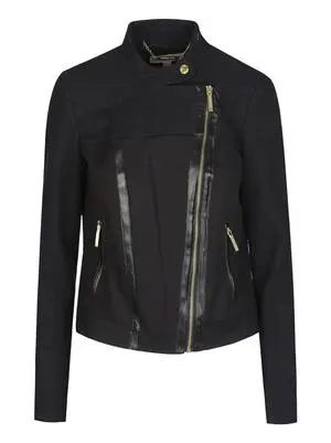 Michael Kors Zipped Panelled Jacket - Black