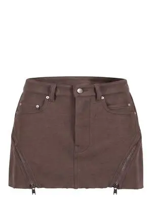 Rick Owens RICK OWENS 100% Wool Mini Skirt Grape
