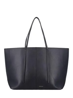 BY MALENE BIRGER BY MALENE BIRGER Pebbled Leather Tote Bag Nero