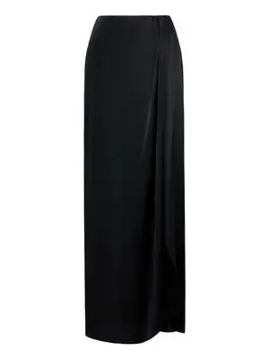 MAISON MARGIELA MAISON MARGIELA Long Silk Skirt With Draped Hip Detail