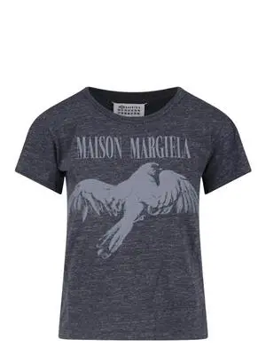 MAISON MARGIELA Maison Margiela Graphic Eagle Print T-Shirt Grey