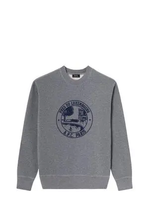A.p.c. Organic Cotton Graphic Sweatshirt - Gris Chine