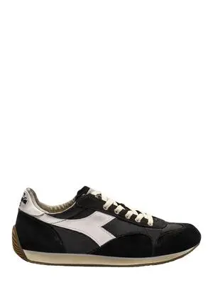 DIADORA DIADORA Stonewash Fabric And Suede Sneakers With Wax Finish Nero