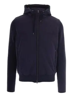 Herno HERNO Hooded Hybrid Zip Jacket Blu Navy