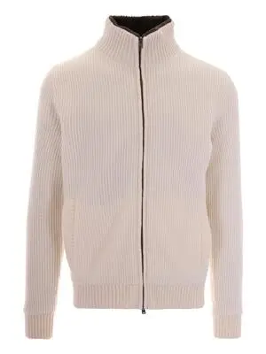 Herno Zip-front Knit Cardigan - Bianco