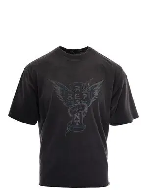 REPRESENT Graphic Oversized T-shirt - Stained Black