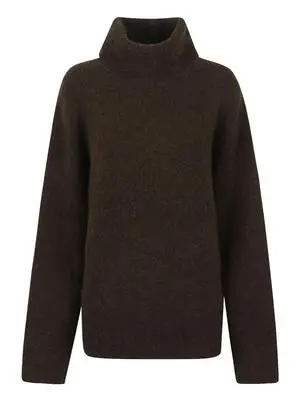 TOTEME Boucle Loop Turtleneck Sweater - Pepper