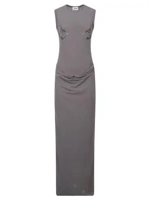 JEAN PAUL GAULTIER Mesh Double Layer Long Dress - Darkgrey
