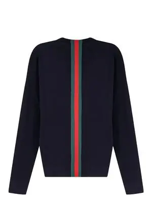 Gucci Web Intarsia Crewneck Sweater - Blu
