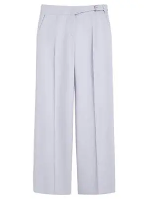 Sportmax Wide-leg Trousers With Belt Detail - Med Grey