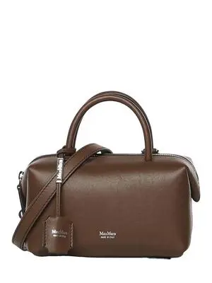Max Mara Calf Leather Holdall - Dark Brown