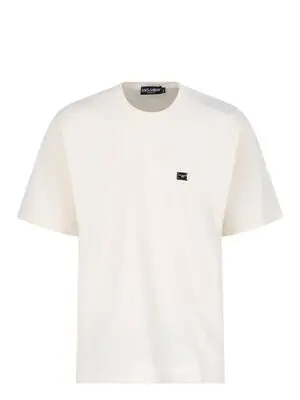 Dolce & Gabbana Cotton Logo Patch T-shirt - White