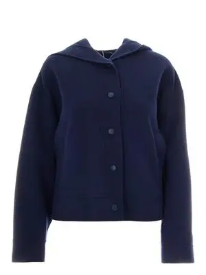 MAX MARA MAX MARA Hooded Wool Blend Button-Front Jacket