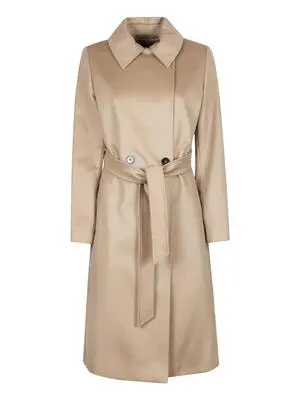 Max Mara Belted Double-breasted Long Coat - Cammello