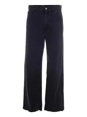 Marni Wide-leg Cotton Jeans - Black