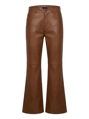 HAIKURE Flora Silky Leather Jeans - Tan
