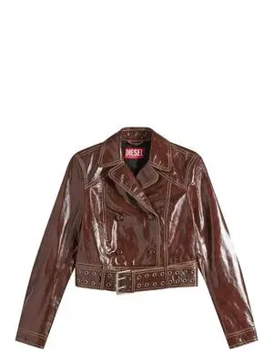 DIESEL® L-egend Sheepskin Leather Jacket - Brown