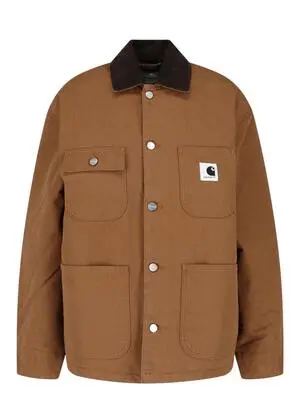 Carhartt Work In Progress Canvas Chore Jacket With Corduroy Collar - Brown