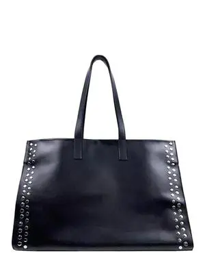 Gimaguas Maxi Shopper Handbag With Stud Embellishments - Black