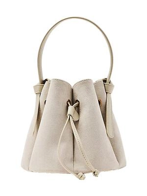 MELIE BIANCO Melie Bianco Faux-Suede Bucket Bag Light Grey