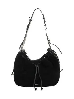 Isabel Marant Étoile Medium Suede Shoulder Bag - Black