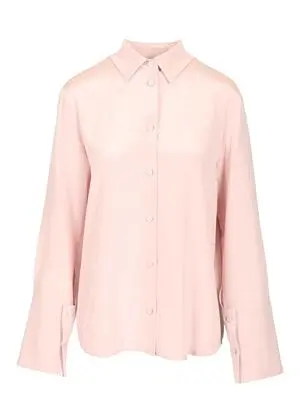 Max Mara MAX MARA Oversized Stretch Silk Crepe De Chine Shirt Multicolor