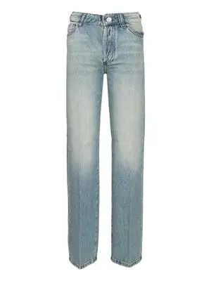 DIESEL® Regular Fit High Waist Straight Leg Jeans - Blue