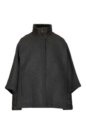 FAY Double Cap With Quilted Details - Gray