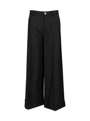 Celine Wool Gabardine Dock Trousers - Black