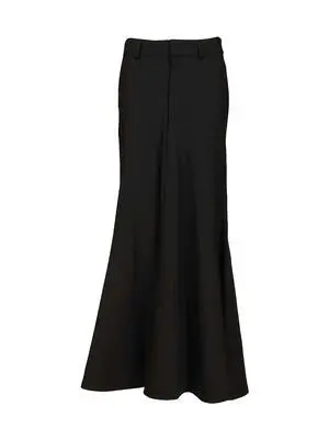 Balenciaga Godet Maxi Skirt - Black