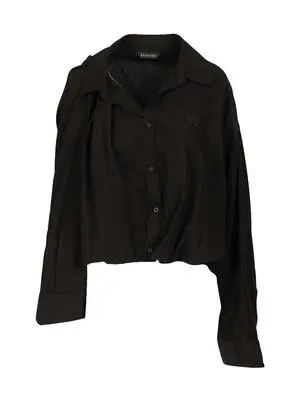 Balenciaga One Shoulder Shirt - Black