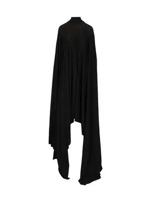 Balenciaga Asymmetrical High Neck Dress - Black