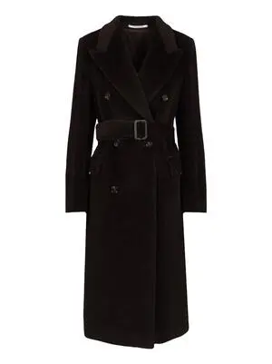 Tagliatore Josie Double-breasted Alpaca And Wool Coat - Black