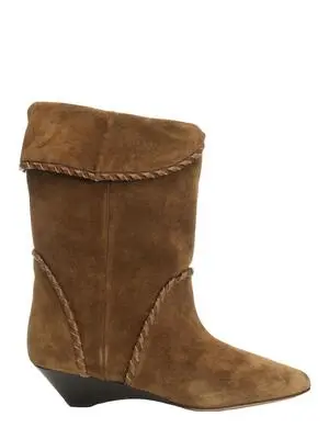 Isabel Marant Étoile Edoa Suede Calfskin Boots - Black