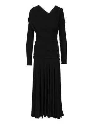 GANNI GANNI Asymmetrical Ruffled Viscose Dress
