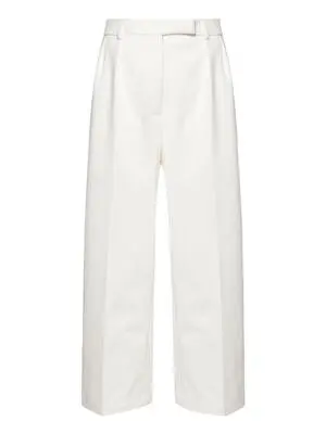 Thom Browne Relaxed Fit Pleated Trousers - White