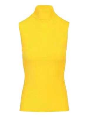 Loewe Sleeveless High Neck Top - Yellow
