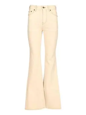 Burberry High Rise Flare Jeans - White