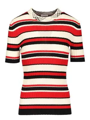 Burberry Striped Merino Wool Blend T-shirt - Multicolor