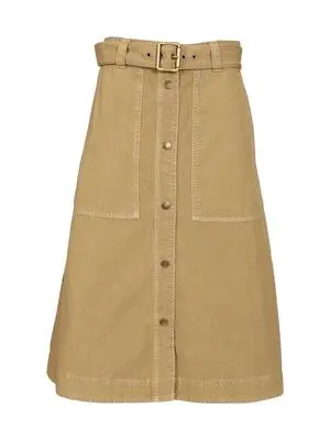 MONCLER MONCLER Cotton Midi Skirt With Belt