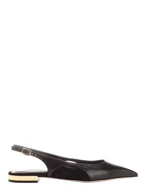 CHLOÉ CHLOE Saada Slingback Pumps With Gold Heel