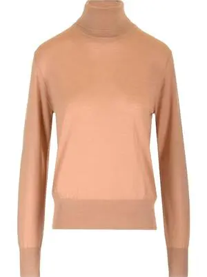 FORTE_FORTE FORTE FORTE Superfine Merino Wool Turtleneck Sweater Brown