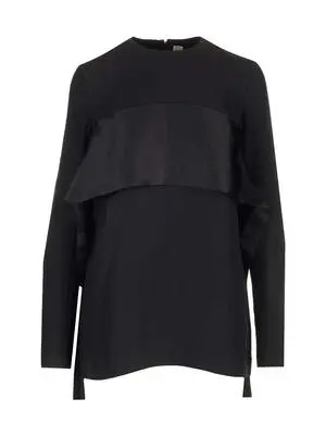 TOTEME Satin Crepe Top - Black