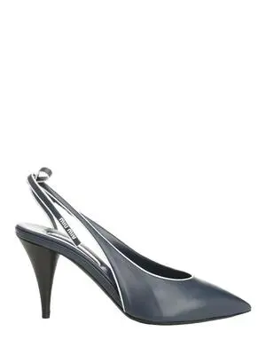 Miu Miu Nappa Leather Slingback Pumps With Bow Detailing - Green