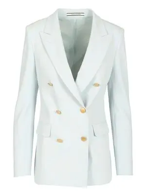 Tagliatore Parigi Double-breasted Wool Blend Jacket - Blue