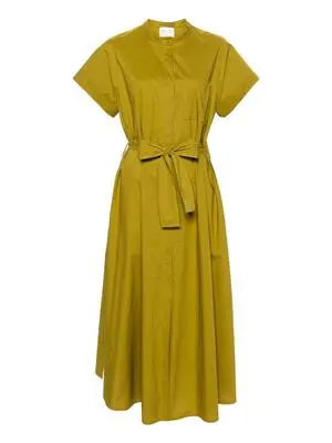 FORTE_FORTE Cotton Shirtdress With Belt - Green