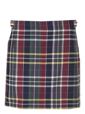 THOM BROWNE Thom Browne Tartan Wool Mini Skirt