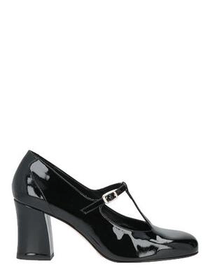 ZINDA Patent Leather T-bar Pumps - Black